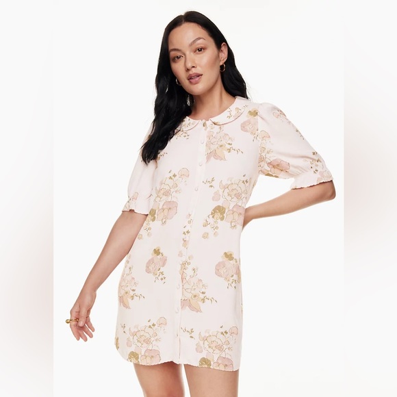 Aritzia | Dresses | Aritzia Poppins Mini Dress In Pink Floral Xs | Poshmark